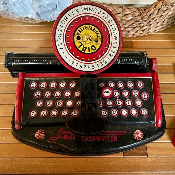 Vintage | Accents | Vintage 94s50s Marx Toys Junior Dial Typewriter ...